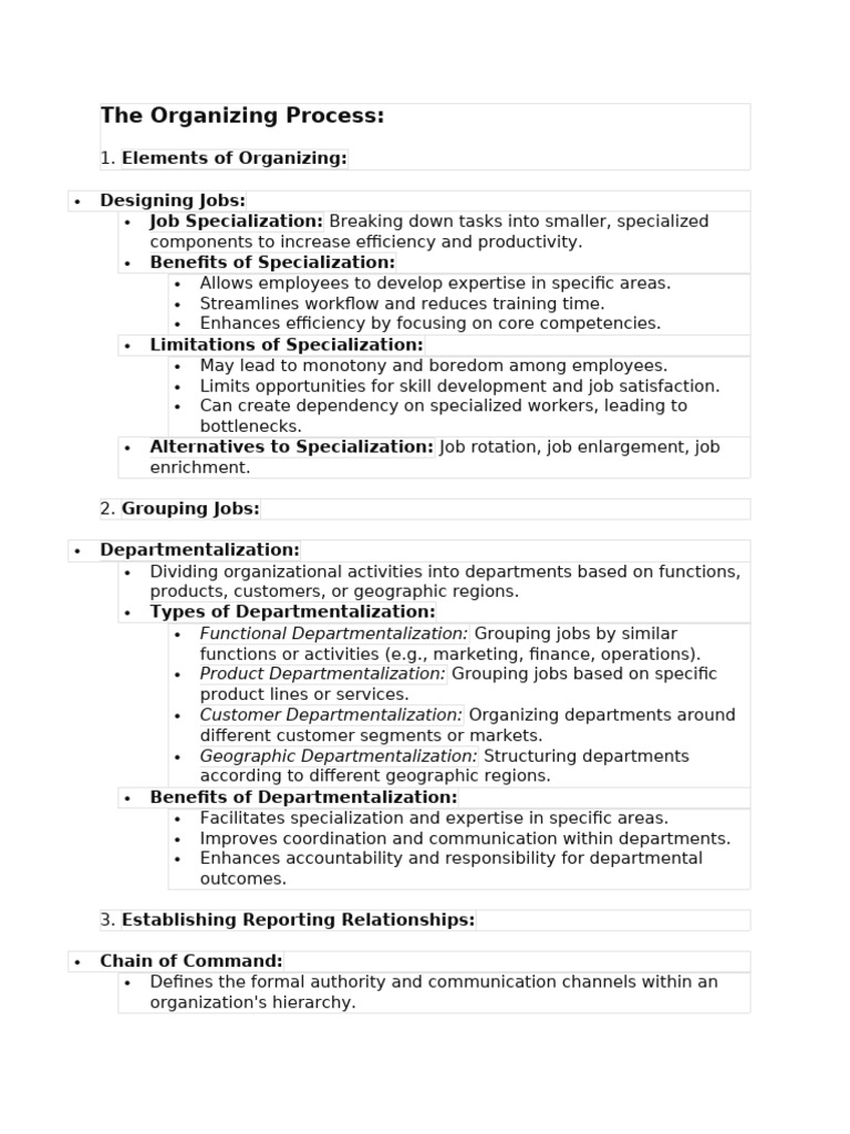 The Organizing Process | PDF