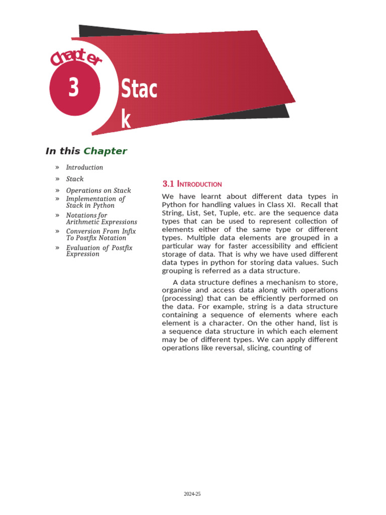 Data Structure Notes CBSE | PDF