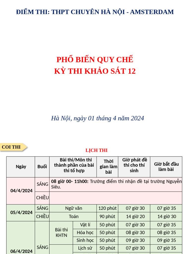 5. Họp Phổ Biến Quy Chế | PDF