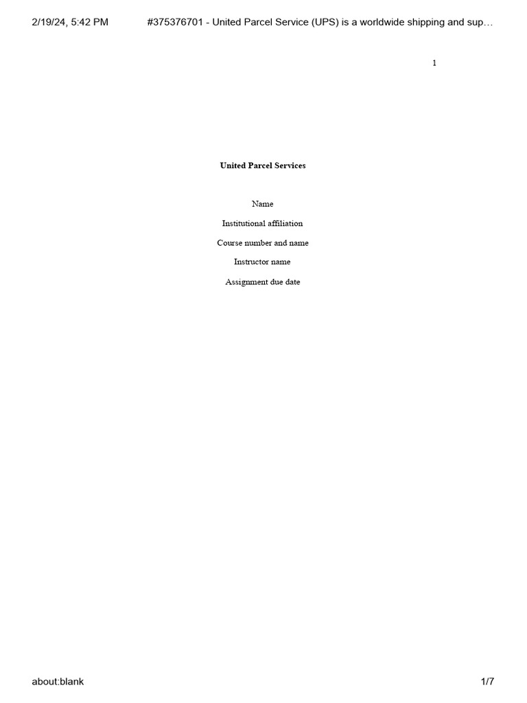 #375376701 - United Parcel Service (UPS) Is A Worldwide Shipping and ...