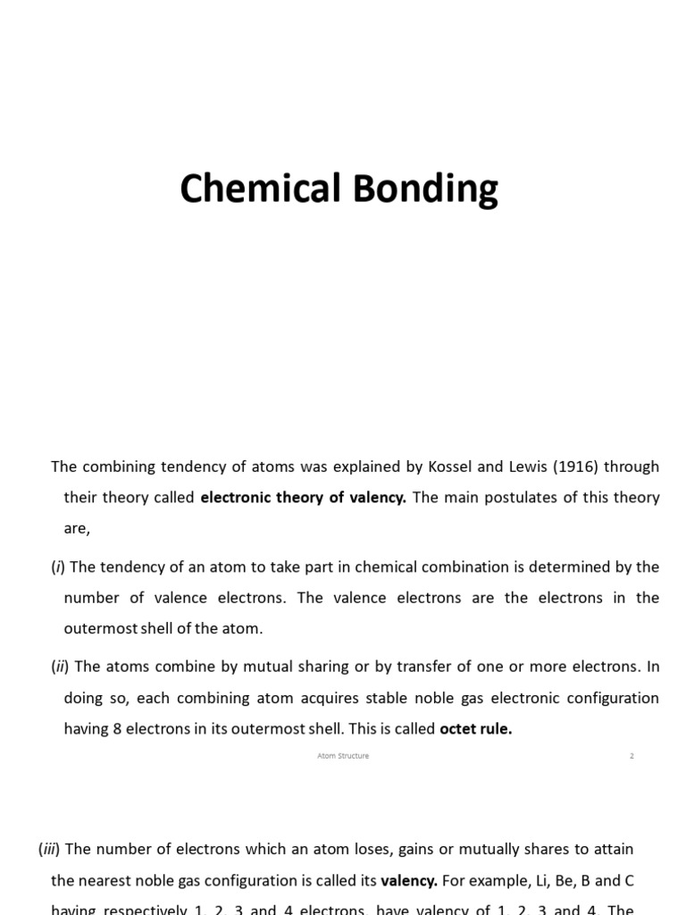 3 - Chemical Bonding | PDF