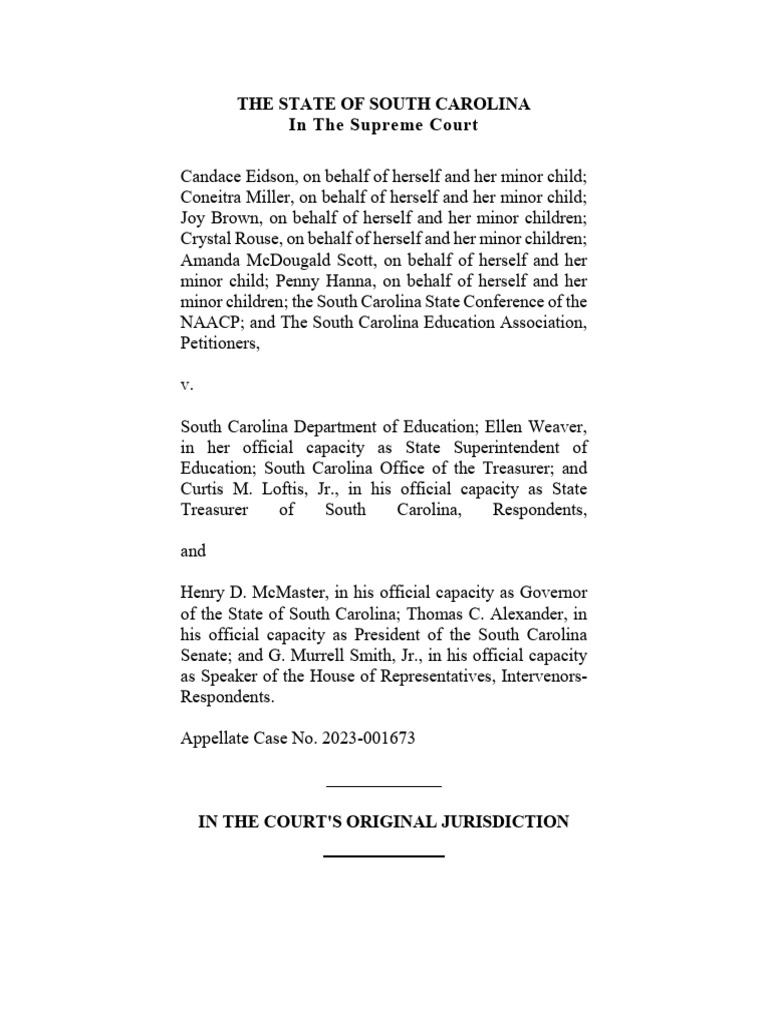 SC Supreme Court Finds ESTF Scholarships Violate Constitution | PDF ...