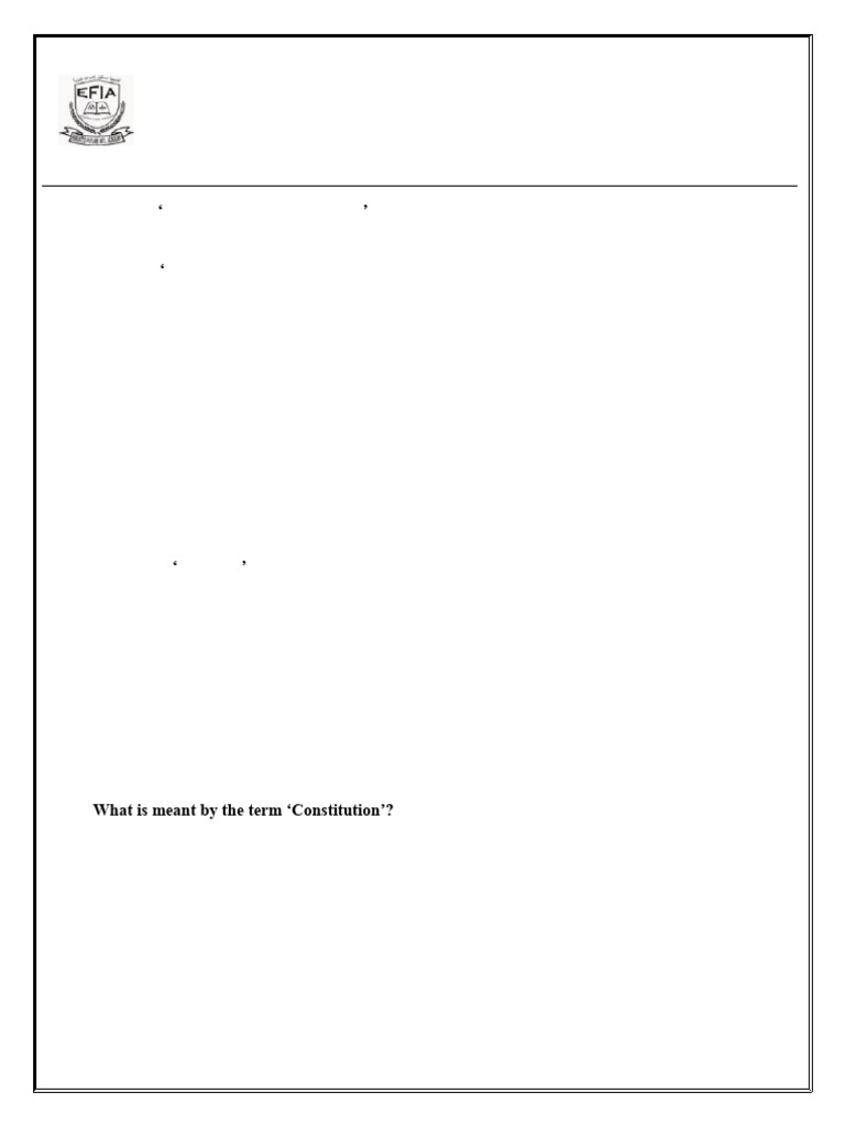 Constitutional Design Notes for Grade 9 | PDF | Constitution | Politics