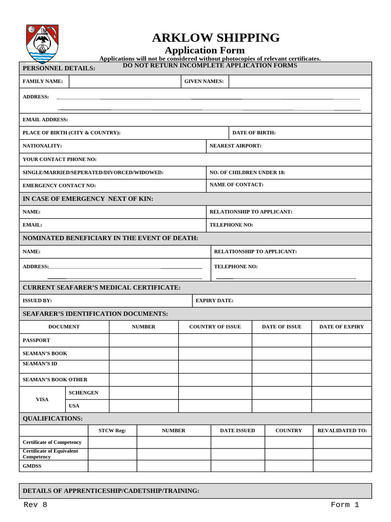 Applicationform v2 | PDF
