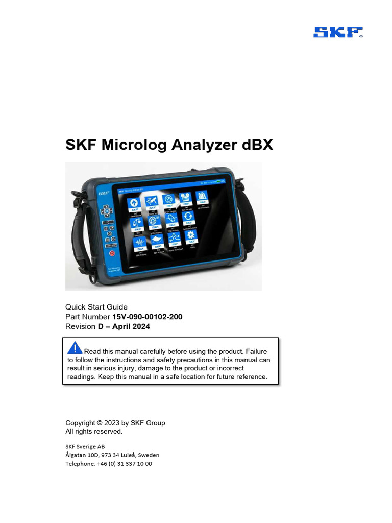 SKF DBX90 Quick Start Guide | PDF