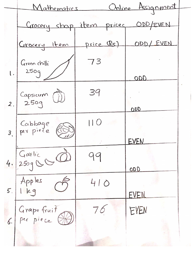 Maths Assignment Class 5 | PDF
