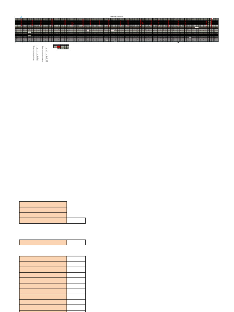 2024-25 Timetable Complete | PDF