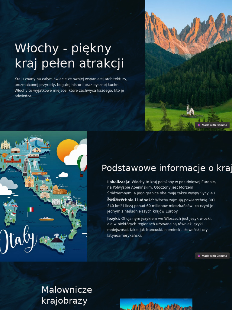 Wlochy Piekny Kraj Pelen Atrakcji | PDF