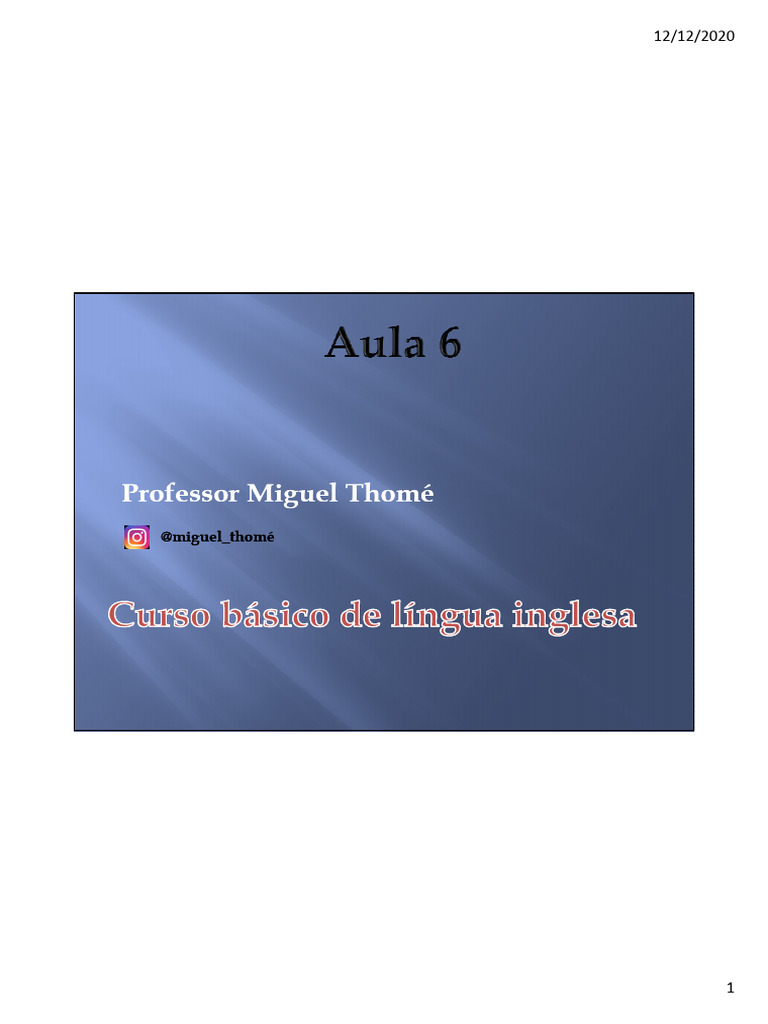 Aula 6 | PDF