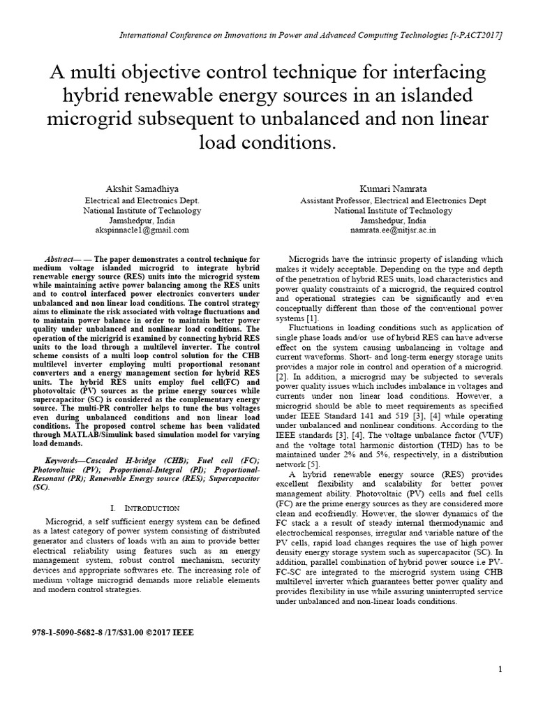 A Multi Objective Control Technique For Interfacing | PDF