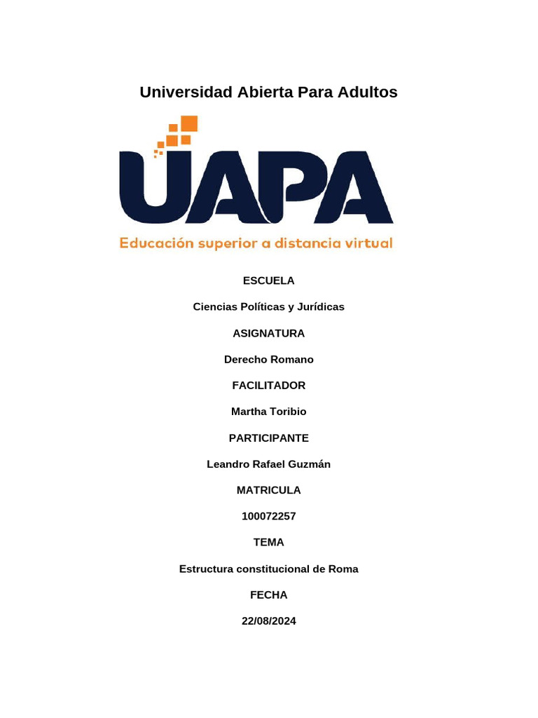 Leandro Rafael Guzm N Dom Nguez - 2395700 - Assignsubmission - File - Semana 2 Derecho Romano ...
