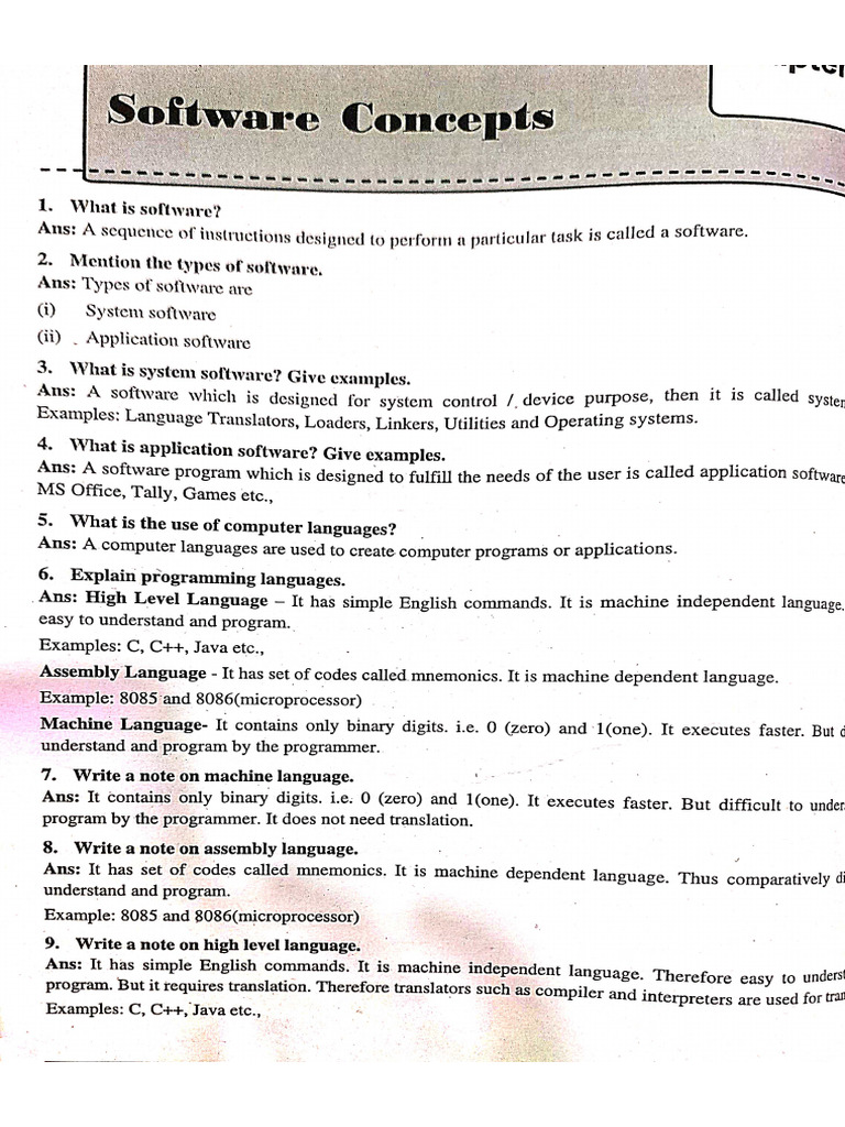 Chapter 4 Software Concepts | PDF