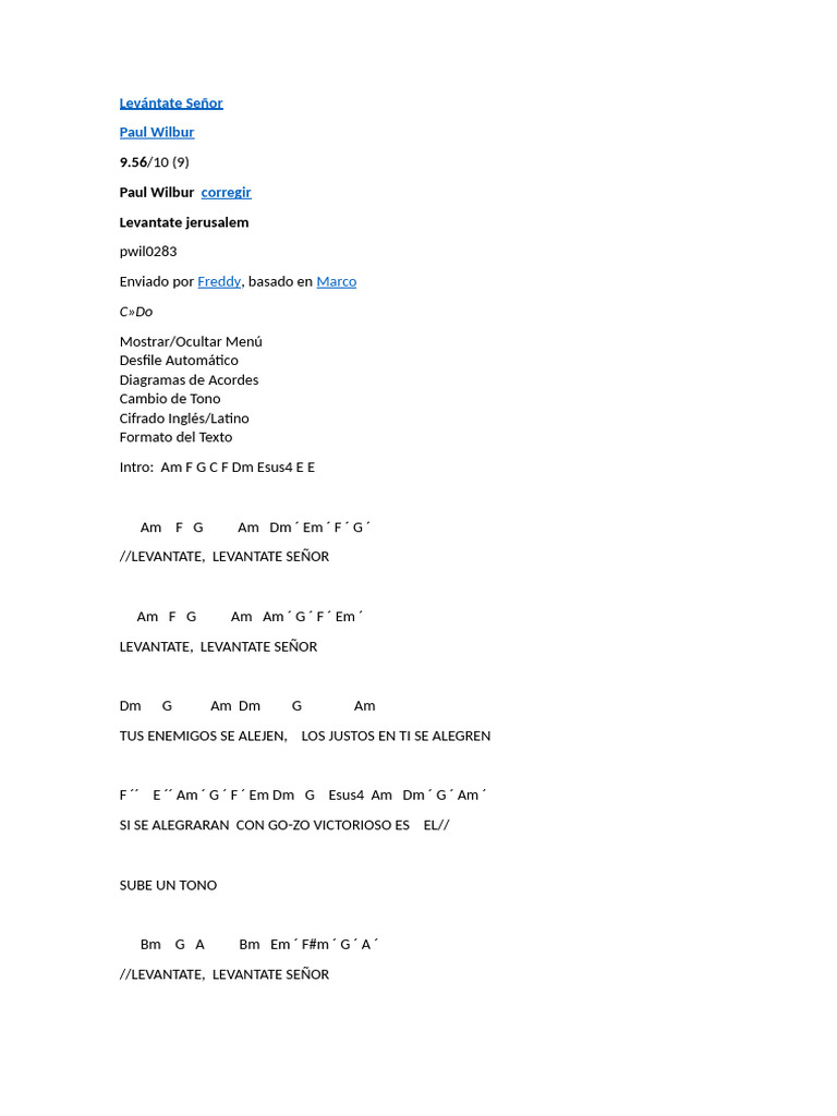 Levántate Señor | PDF