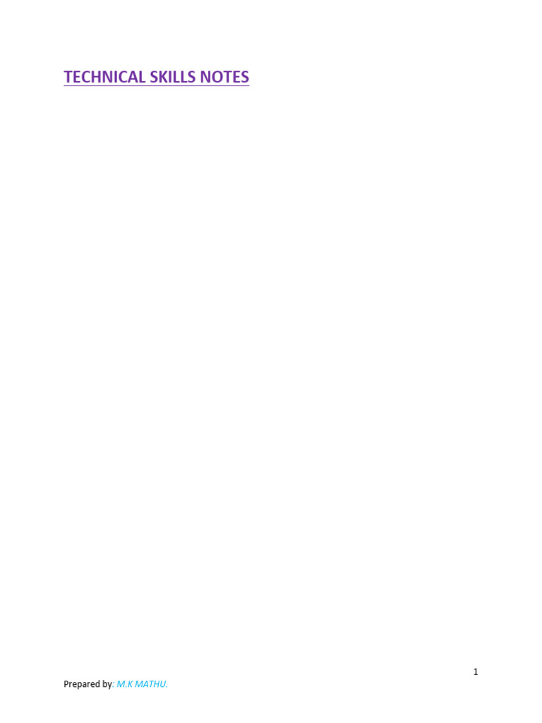 Technical Skills | PDF