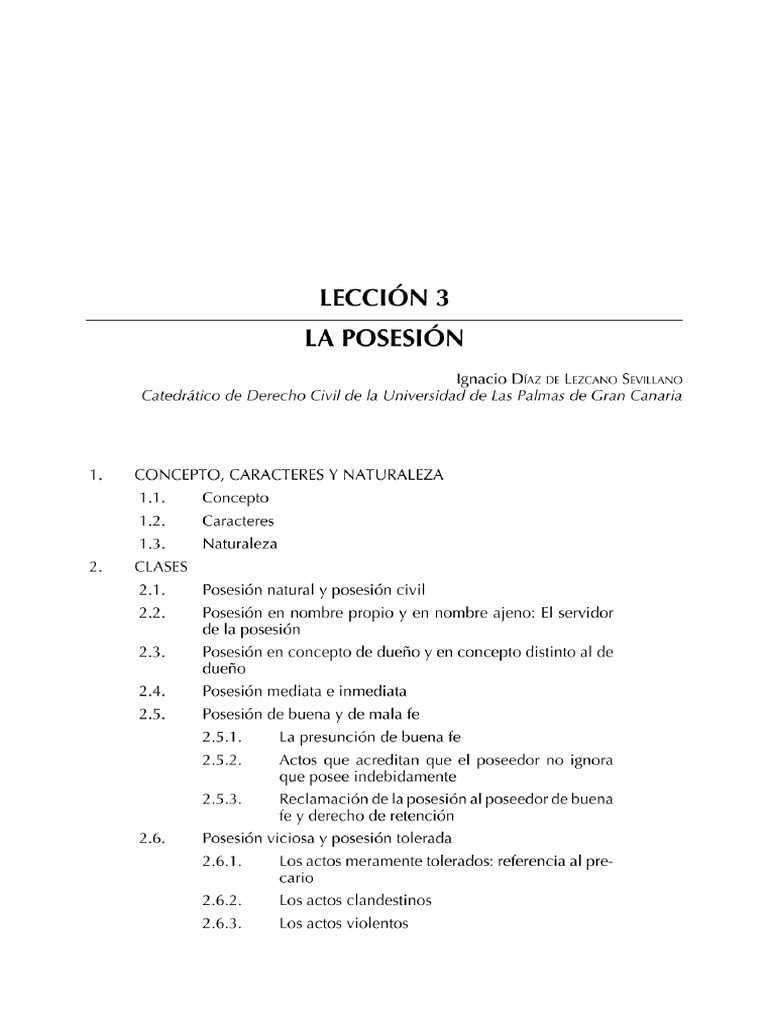 Tema. La Posesión - Español | PDF