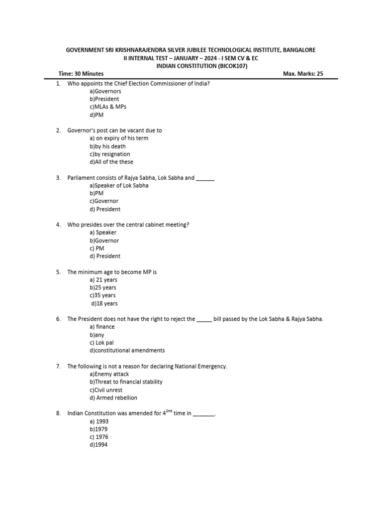 CV & EC Constitution IA-2 | PDF