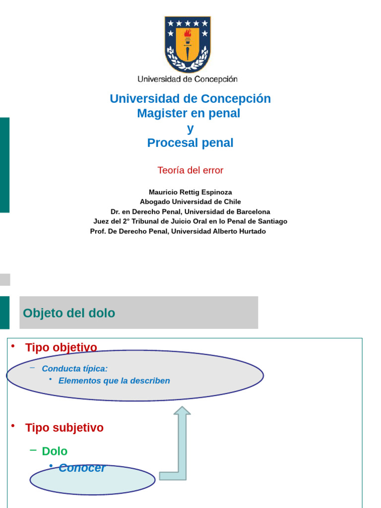 Teoría Del Error | PDF | Intención (Derecho Penal) | Homicidio