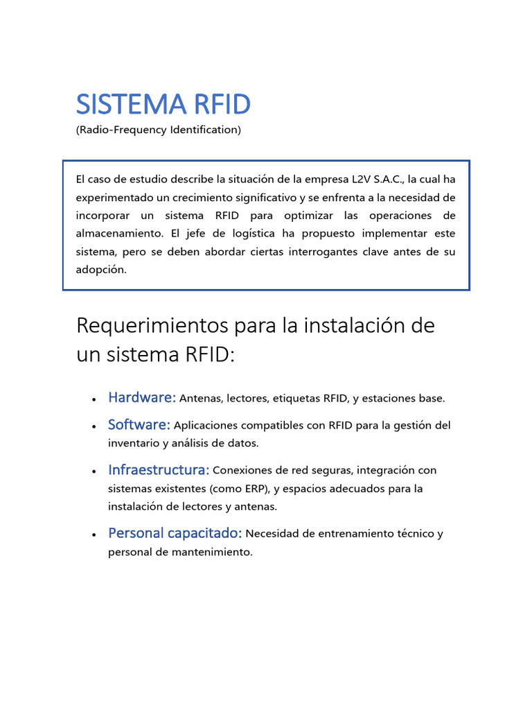 Sistema Rfid PDF | PDF