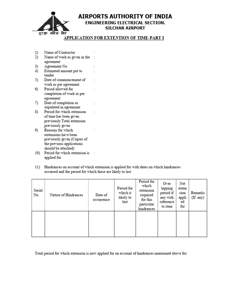 EOT Part - I Form | PDF