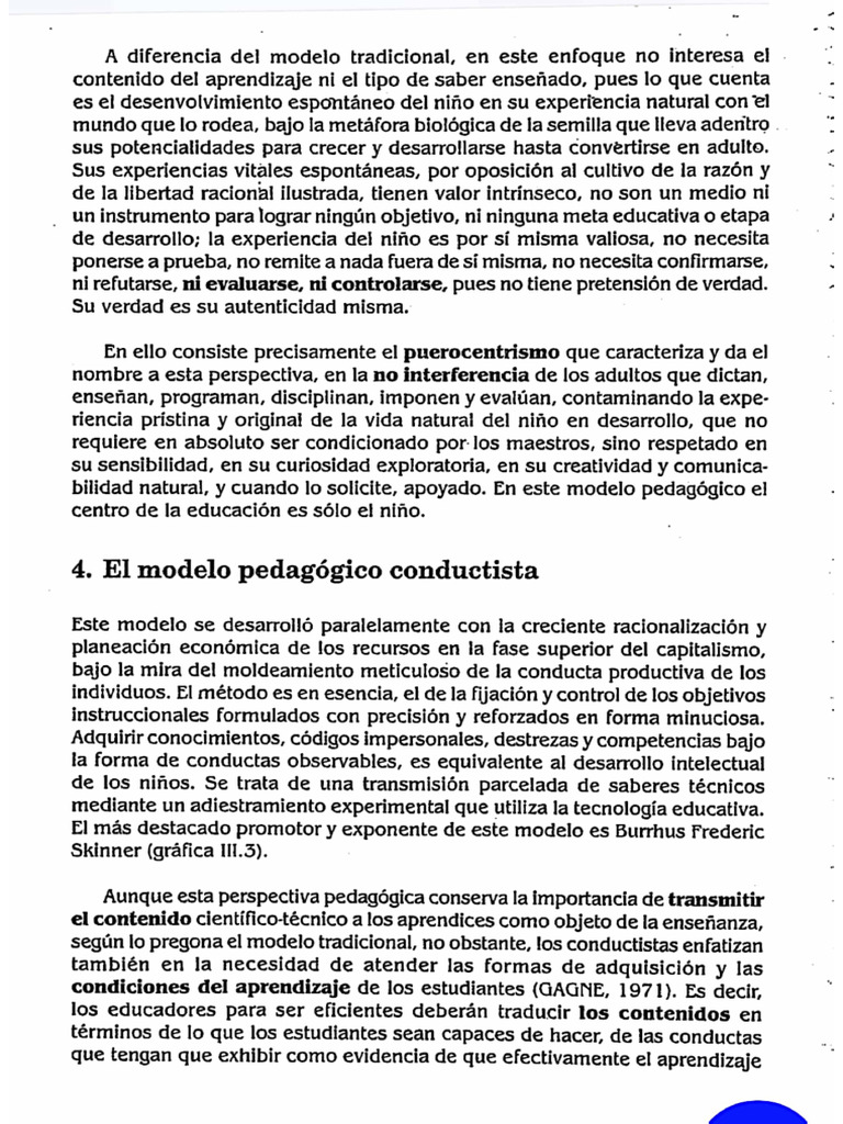 Modelo Pedagógico Conductista | PDF
