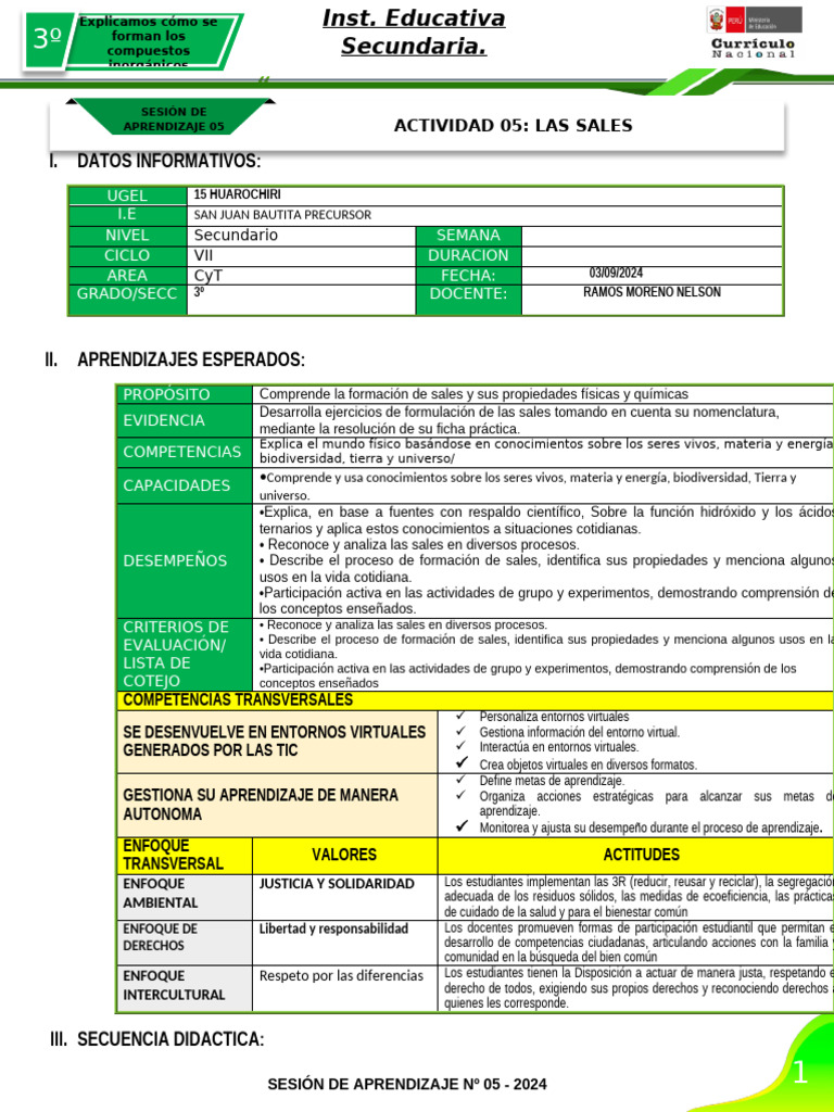 C-3º Ses Act 5-Cyt-Und 5 - Sem 3 | PDF