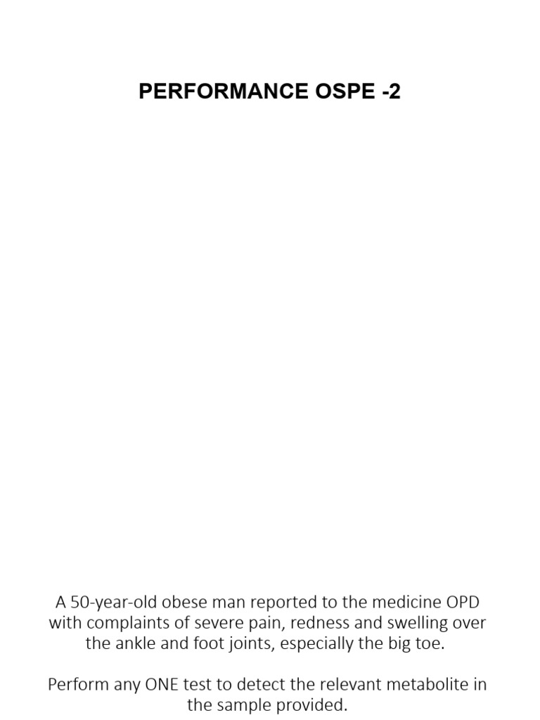 Performance OSPE - 2 | PDF