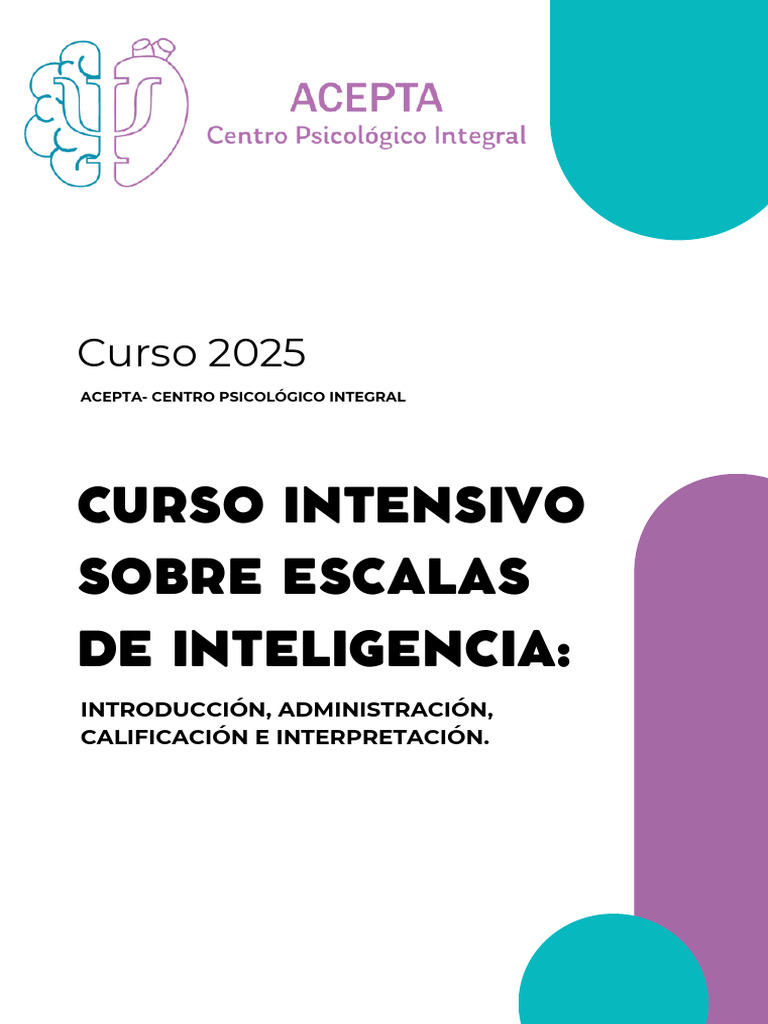 CURSO INTENSIVO Sobre Escalas de Inteligencia | PDF