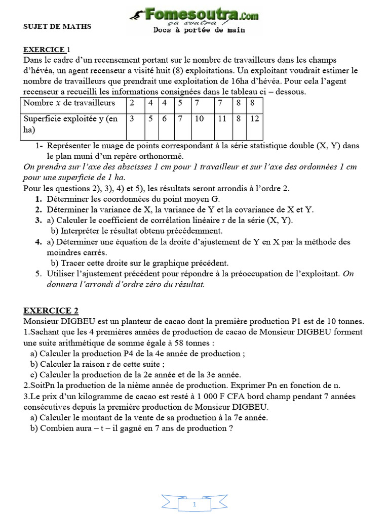 Devoir de Maths | PDF