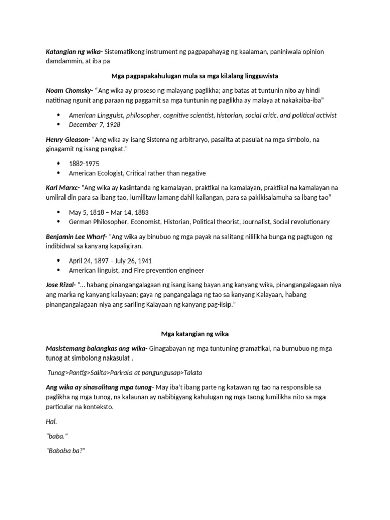 Aralin1 Reviewer | PDF