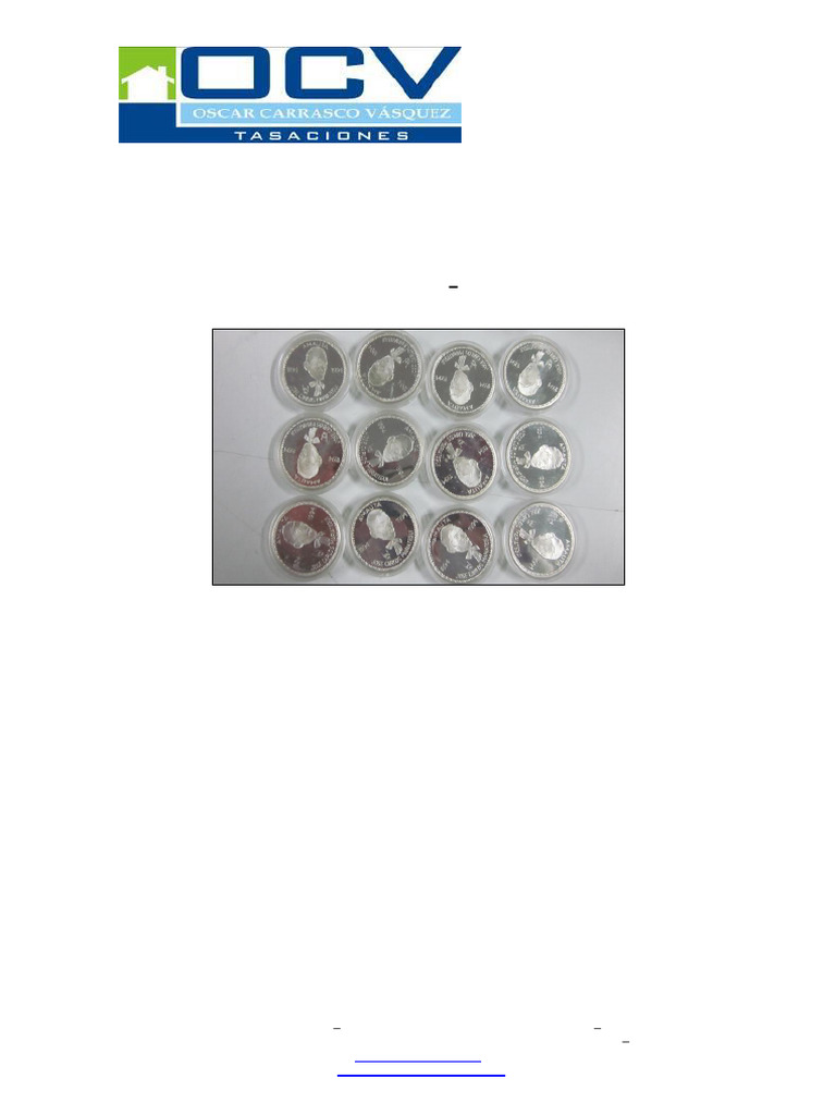 TASACIÓN N° OCV – 162 -2012 MONEDAS DE COLECCION | PDF