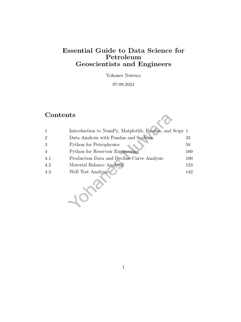 Essential Guide To Data Science For Petroleum Engineers | PDF ...