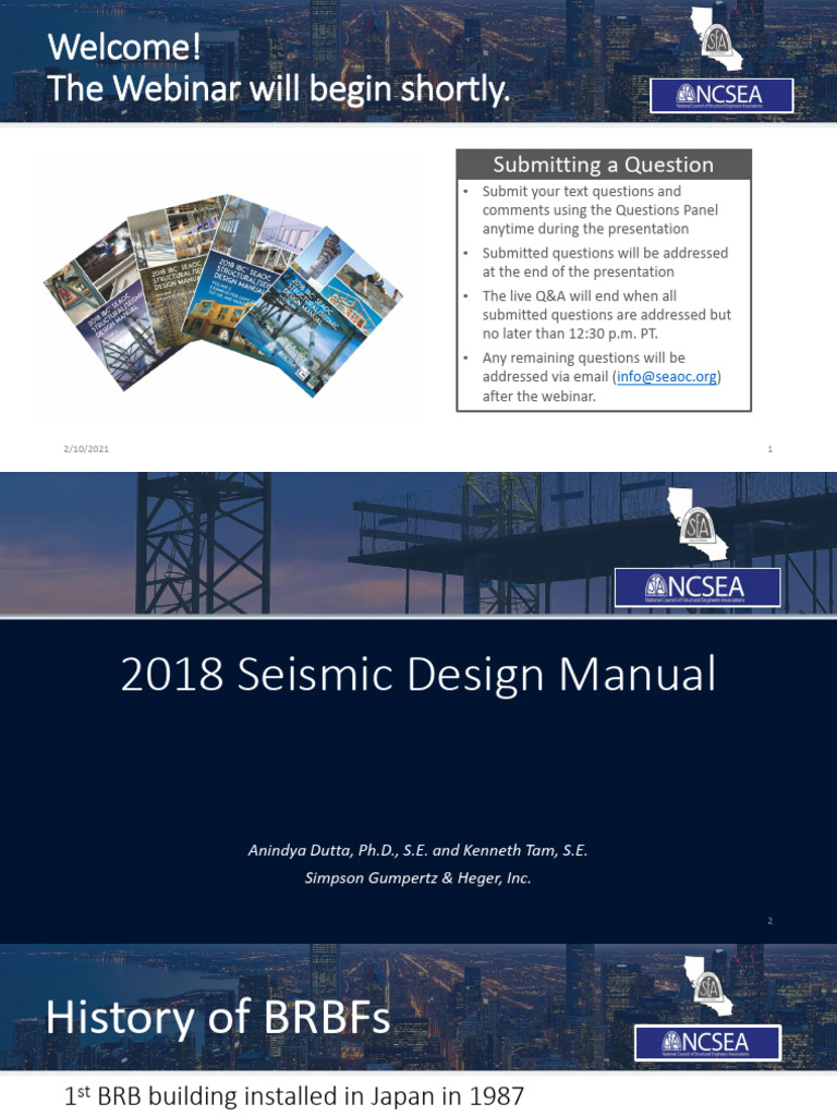 NCSEA SSDM BRBFs | PDF