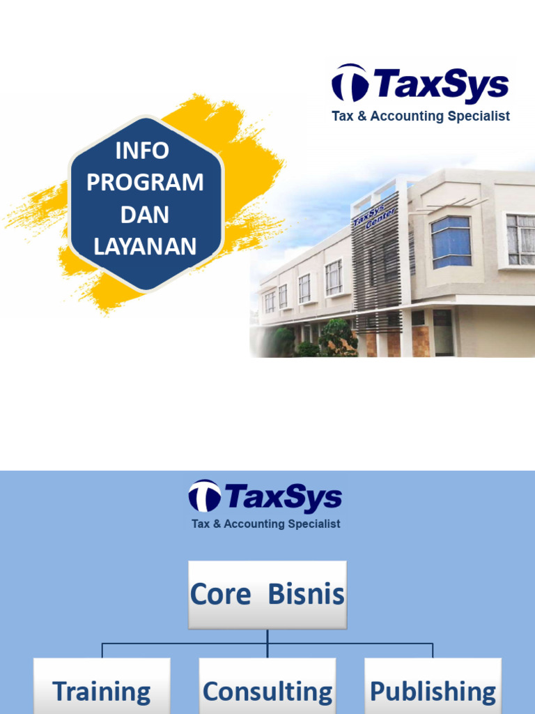 Info Program & Layanan Taxsys (06 Juli 2022) | PDF