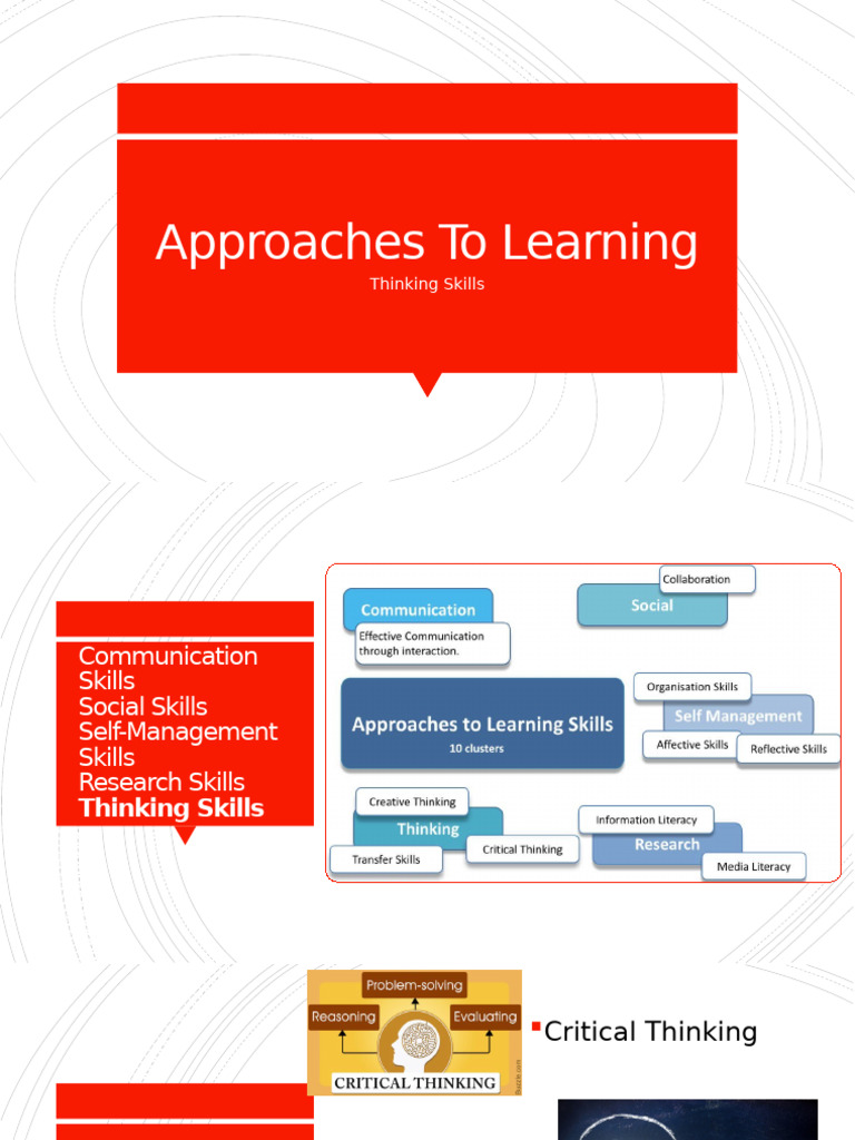 Approaches To Learning - Thinking Skills | PDF