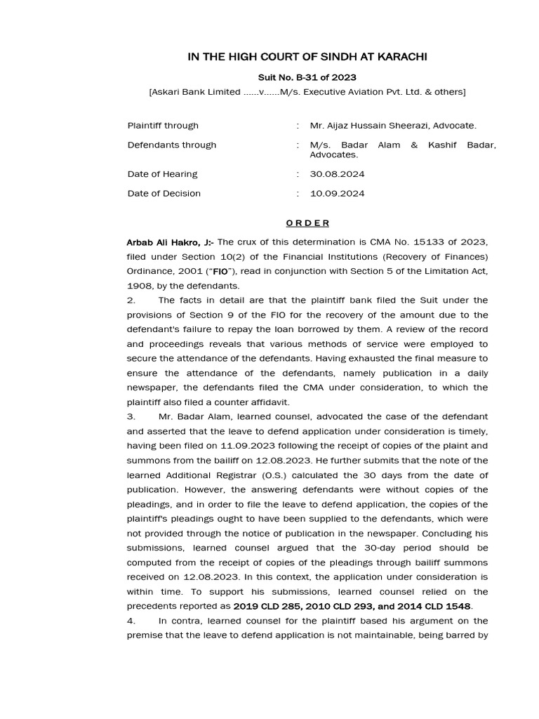 Banking Order | PDF