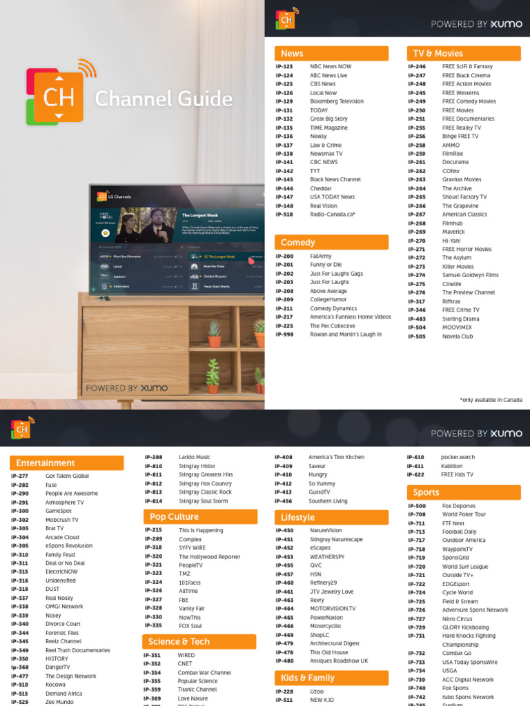 07 LG Channels Printable Guide July2020 | PDF