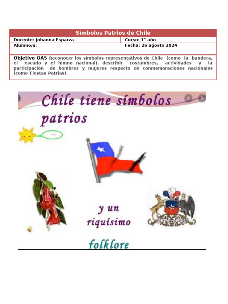 Símbolos Patrios de Chile | PDF