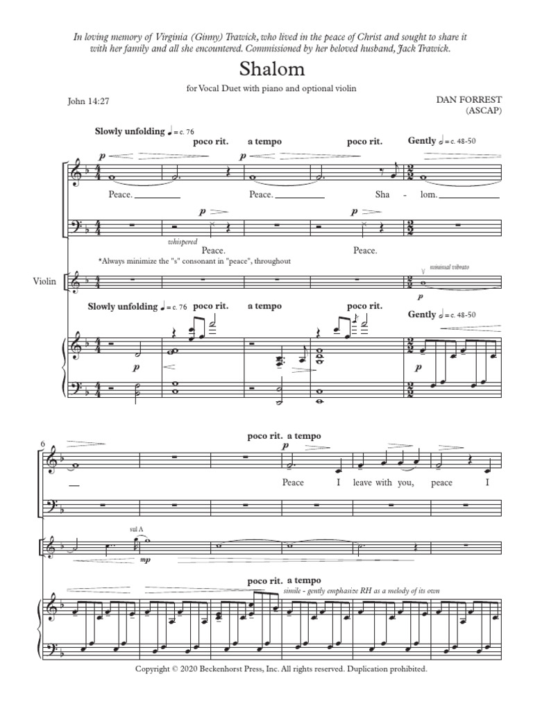 Shalom DUET PREVIEW | PDF