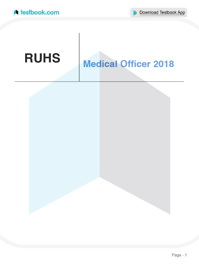 Ruhs Medical Officer 2018 22456f19 | PDF | Anemia | Hepatitis