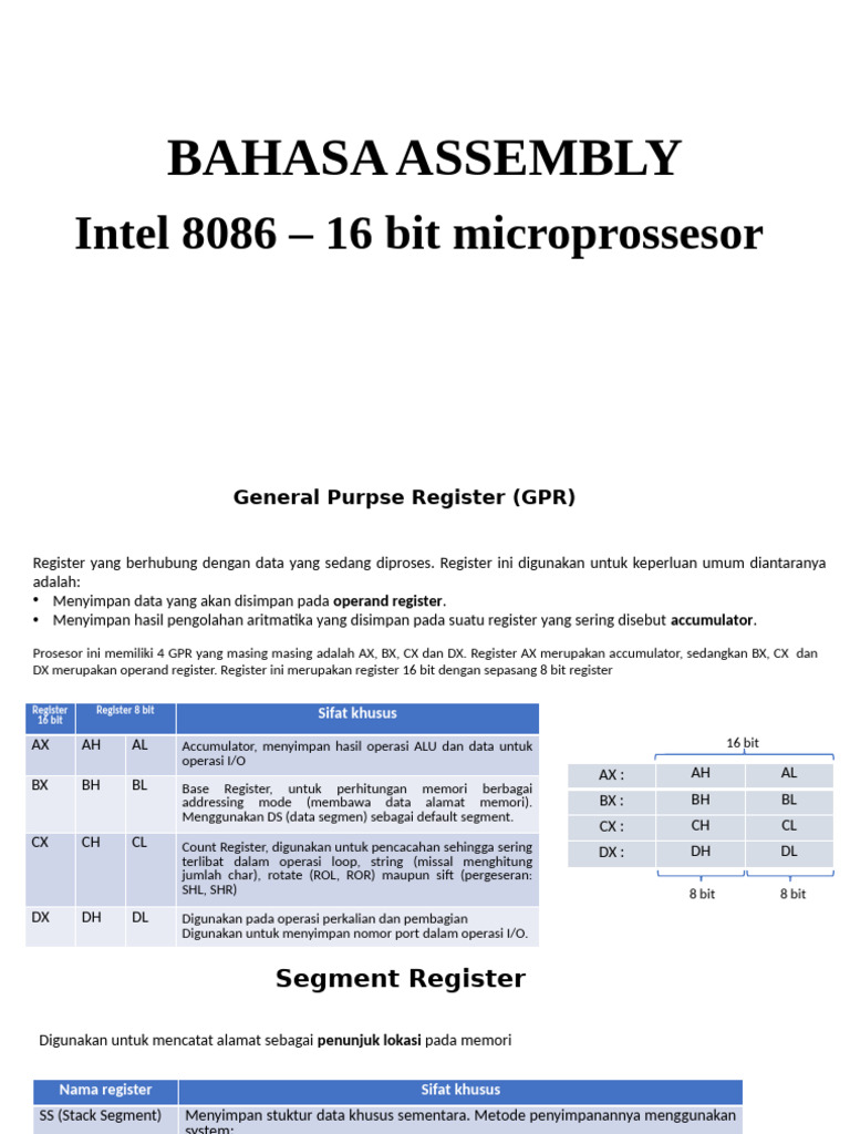 7 - 9 Bahasa Assembly | PDF