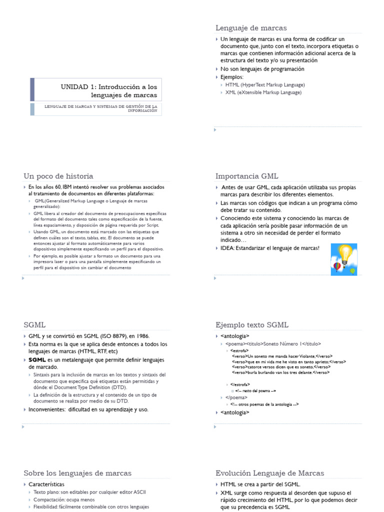 (Microsoft PowerPoint - UD1 - Introducci - 363n - Lenguaje - Marcas | PDF
