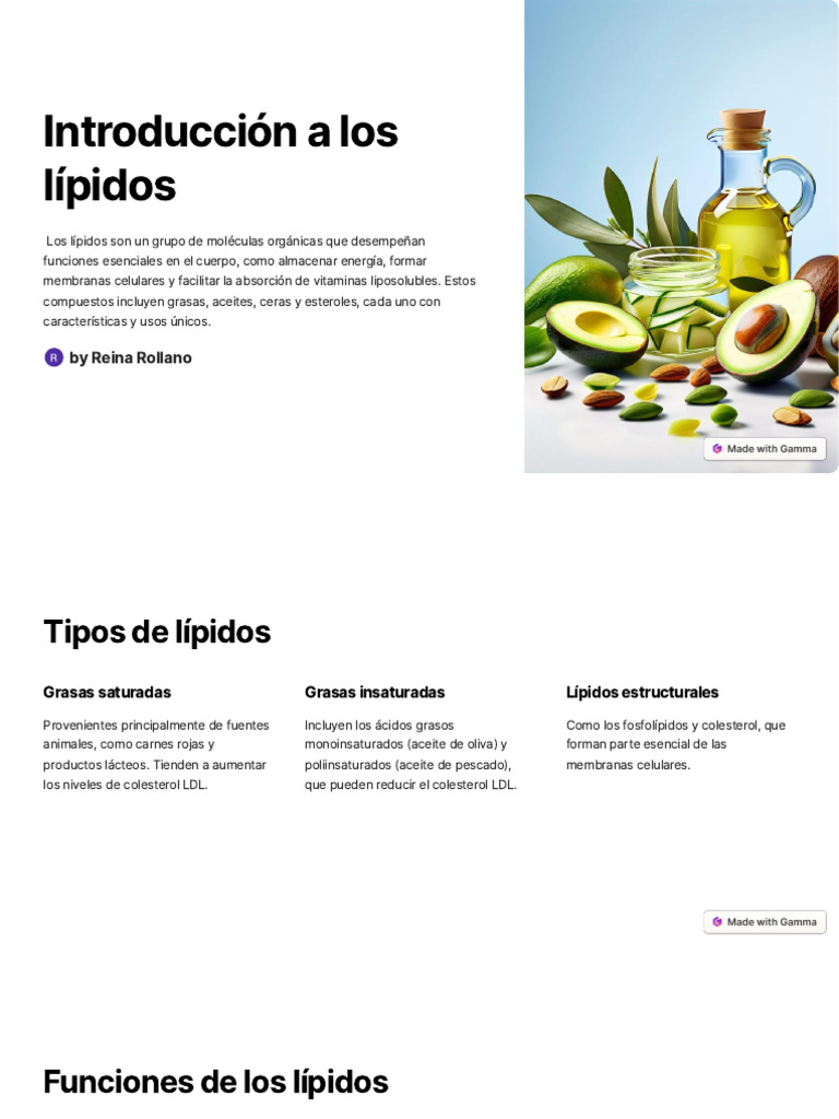 Introduccion A Los Lipidos | PDF