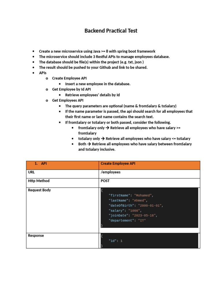 Backend Practical Test | PDF Backend Practical Test | PDF