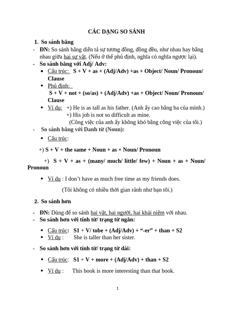 Các D NG So Sánh 2 | PDF
