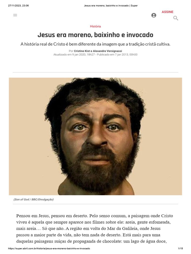 Jesus Era Moreno, Baixinho e Invocado - Super | PDF