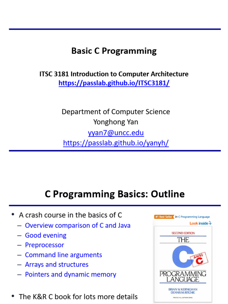 Lecture02 CBasics | PDF