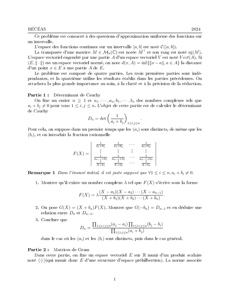 Épreuves Des Concours Des Écoles D'actuariat Et Statistique (BECEAS ...