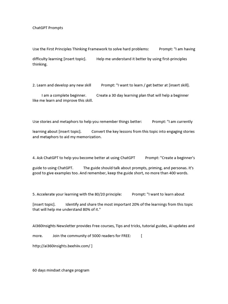 Reflections Prompt | PDF