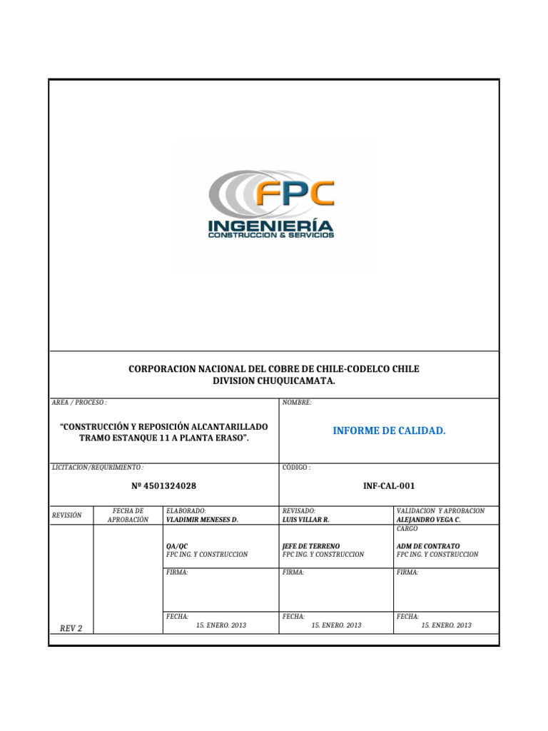 Informe de Calidad_ENERO | PDF