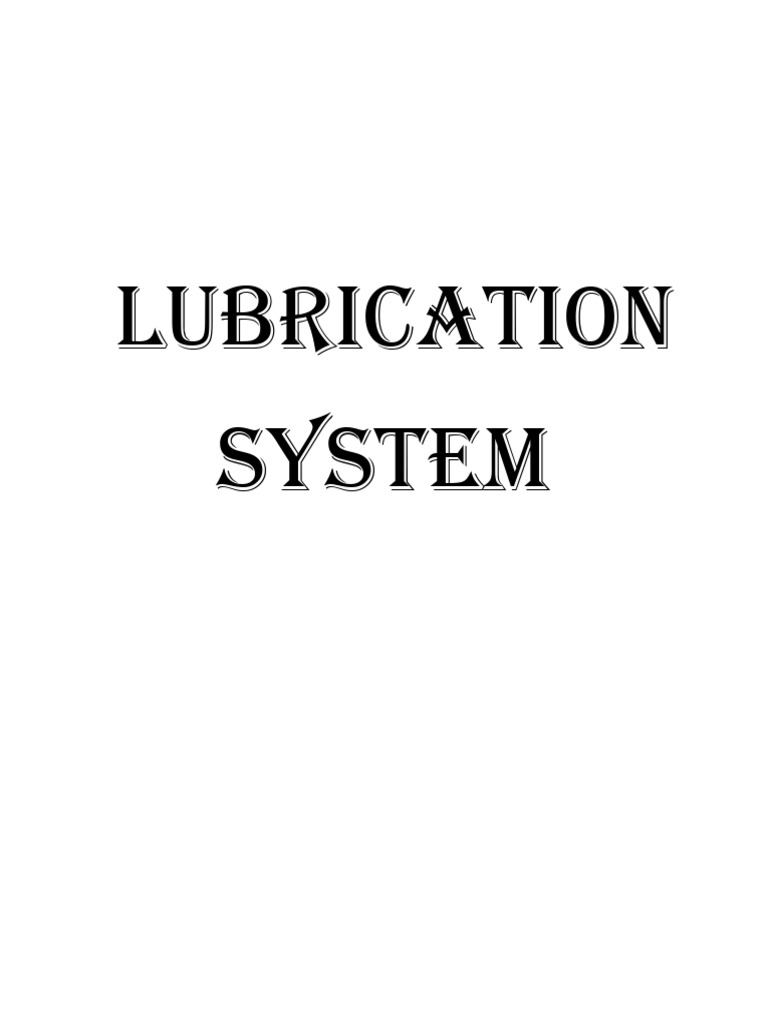 Lubrication System EDITED | PDF
